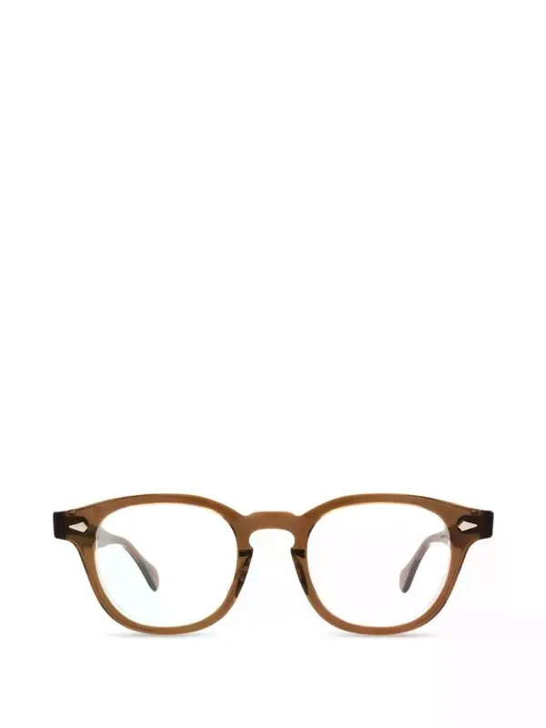 JULIUS TART OPTICAL Ar Round-frame Glasses - Brown