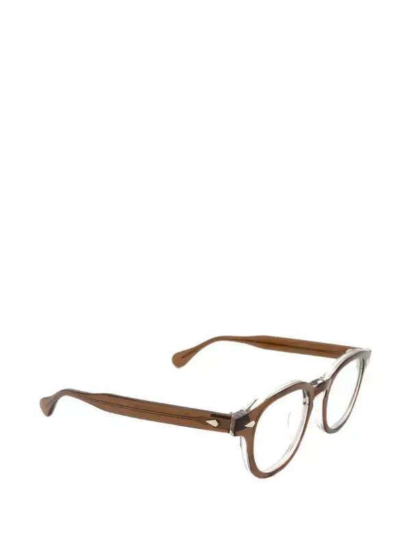 JULIUS TART OPTICAL Ar Round-frame Glasses - Brown