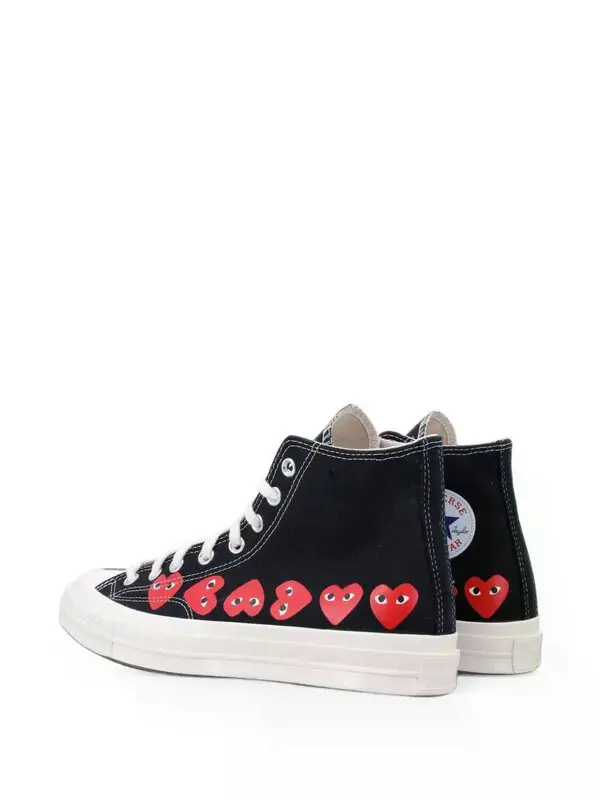 Comme Des Garçons X Converse Chuck 70 Hi Heart-print Sneakers