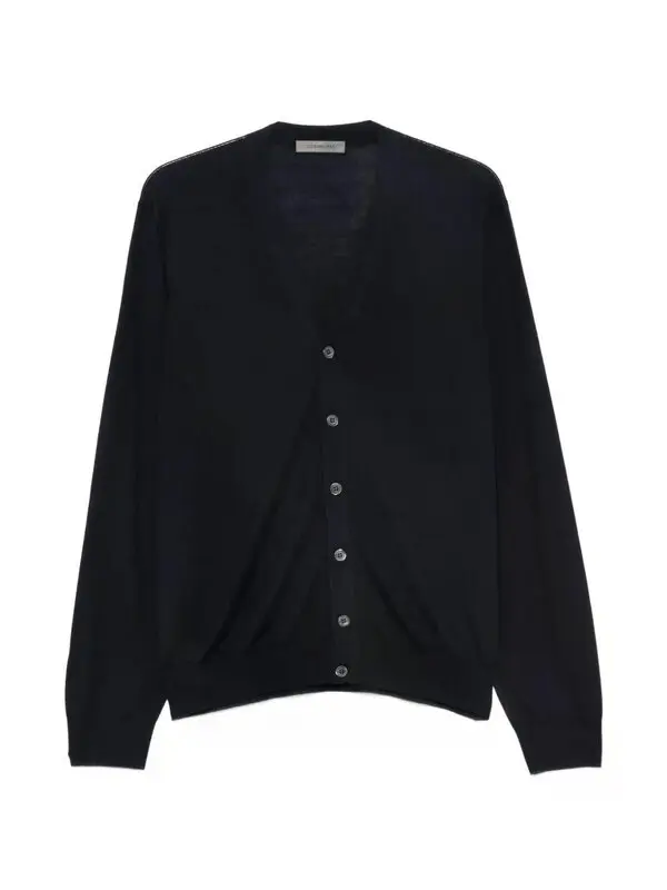 Corneliani V-neck Button-up Cardigan - Blue