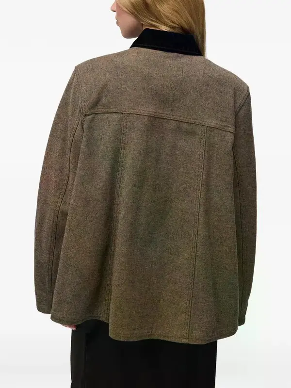 GANNI Overshirt In Neppy Denim