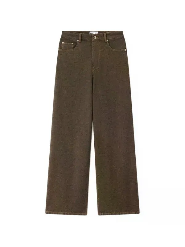 GANNI Lari Jeans In Neppy Denim - Brown