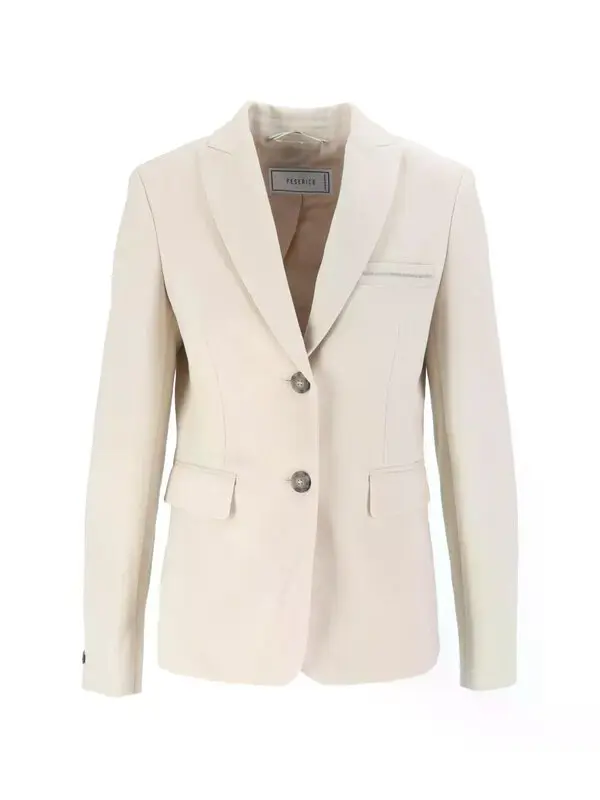 Peserico Notched-lapels Single-breasted Blazer - Neutrals