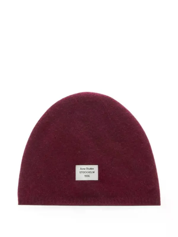 Acne Studios Cashmere Beanie With Logo