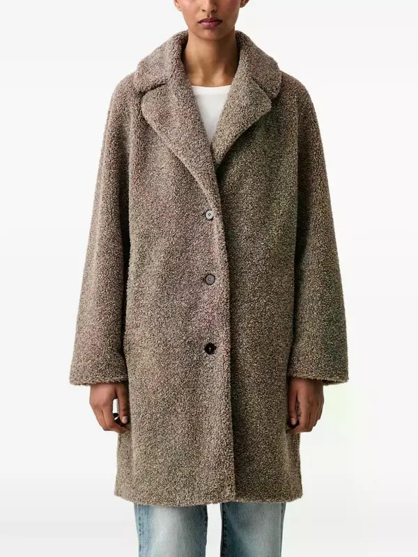Marc O'polo Bouclé Notch-lapel Coat - Neutrals