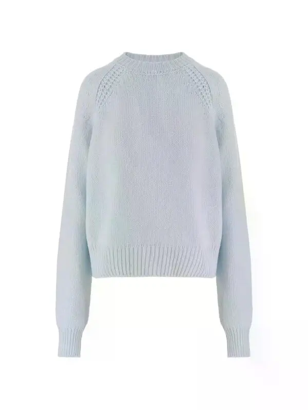SA SU PHI Pointelle-knit Raglan-sleeve Sweater