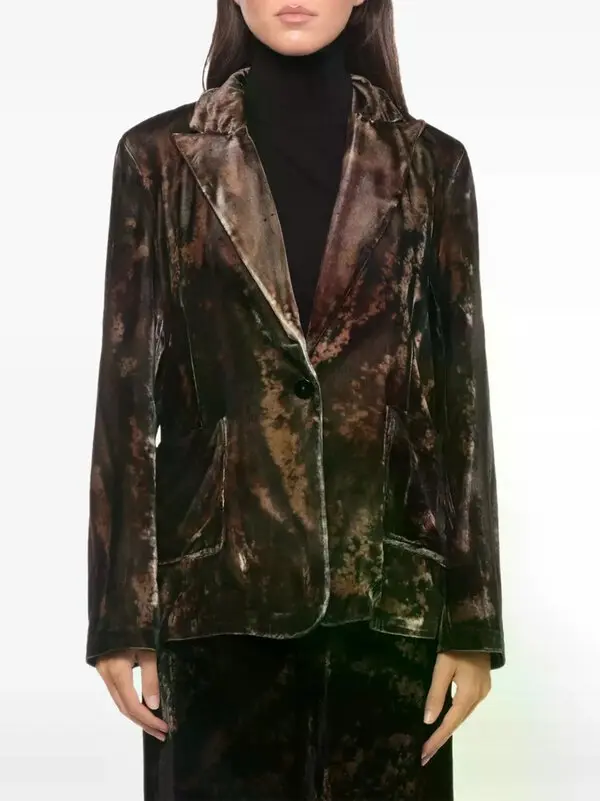 Avant Toi Velvet-effect Single-breasted Jacket