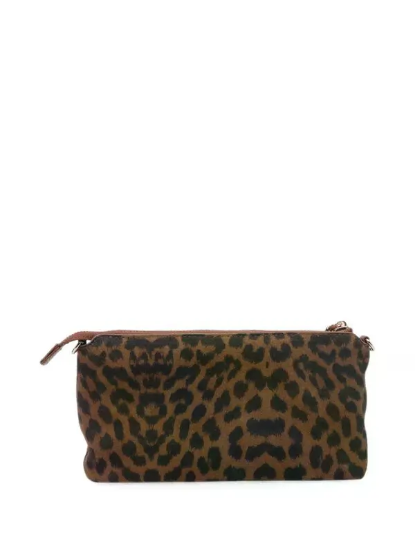 LA CARRIE Lio Animal-print Clutch Bag - Brown