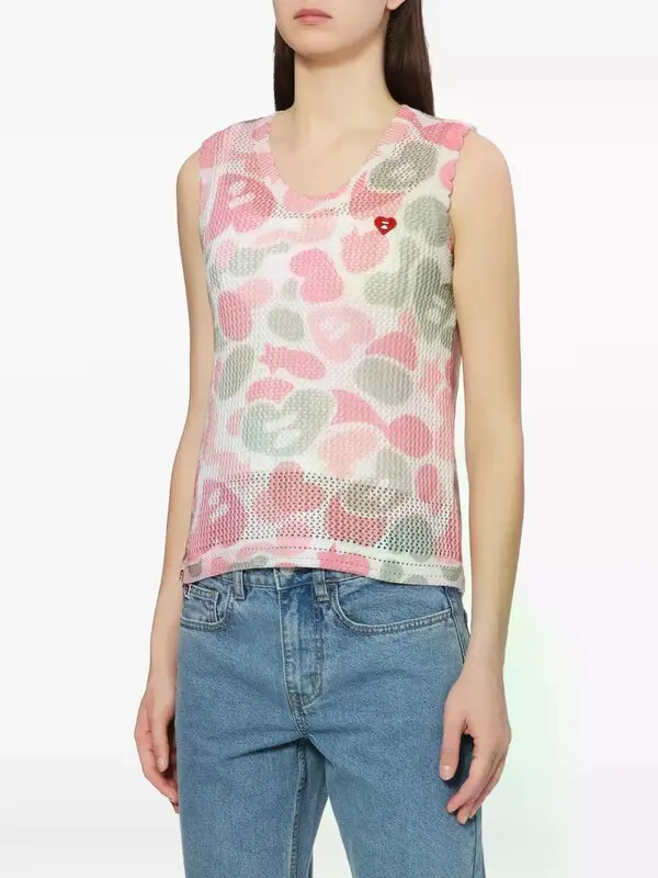 AAPE BY *A BATHING APE Logo-appliqué Camouflage-print Tank Top