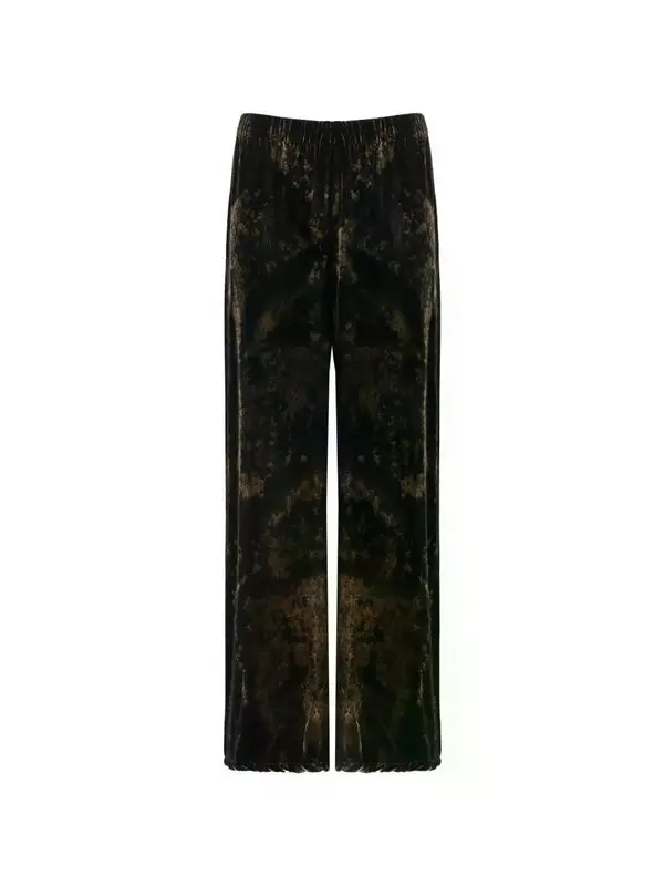 Avant Toi Velvet-effect Wide-leg Trousers