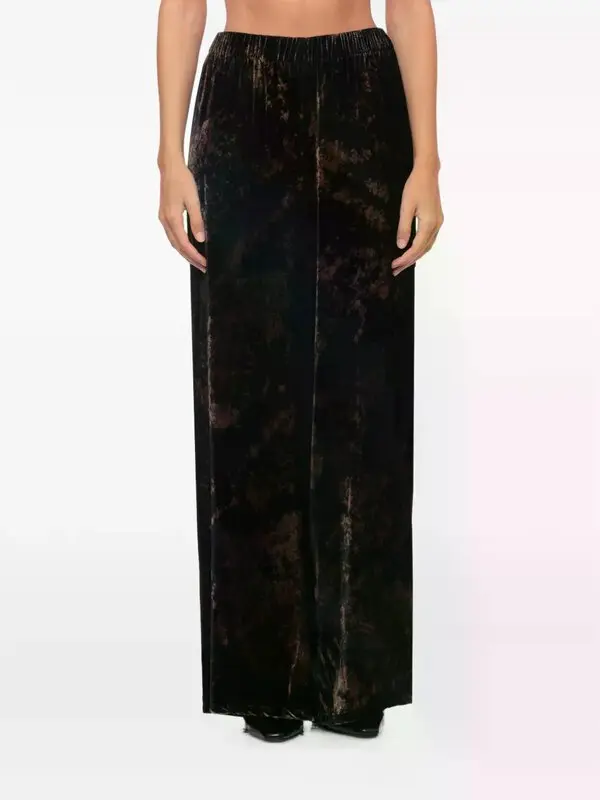 Avant Toi Velvet-effect Wide-leg Trousers