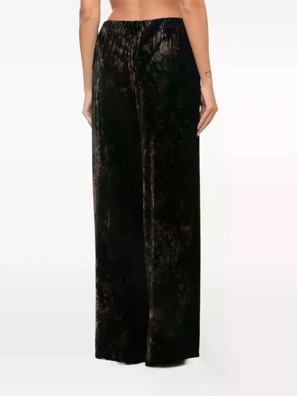 Avant Toi Velvet-effect Wide-leg Trousers