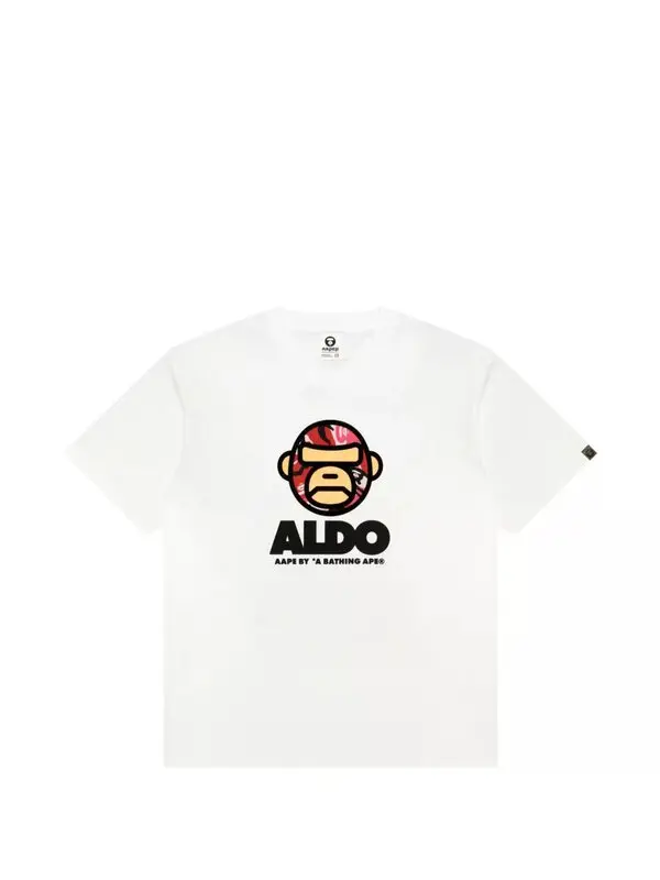 AAPE BY *A BATHING APE Aldo Logo-print T-shirt - White