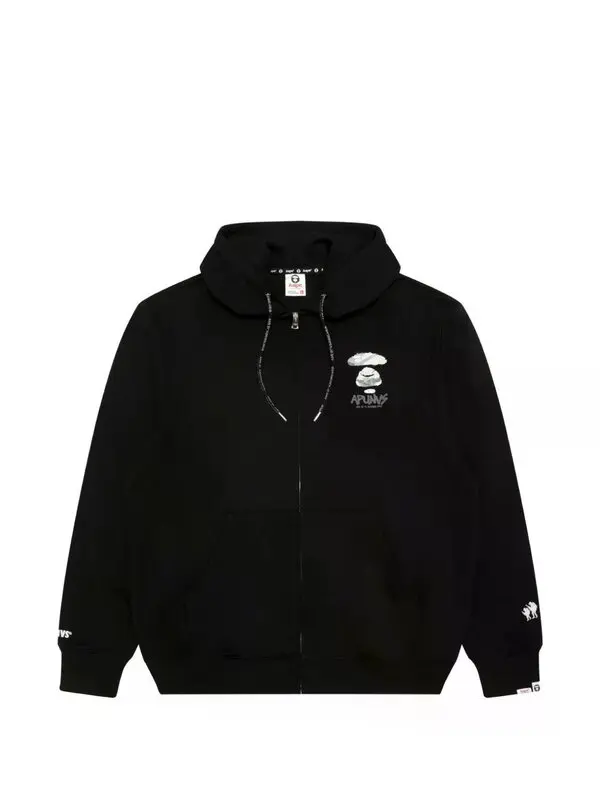 AAPE BY *A BATHING APE Basic Logo-print Zip-up Hoodie