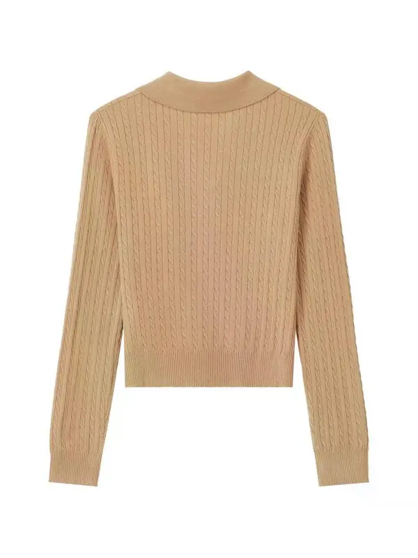 CHOCOOLATE Cable-knit Heart-patch Sweater