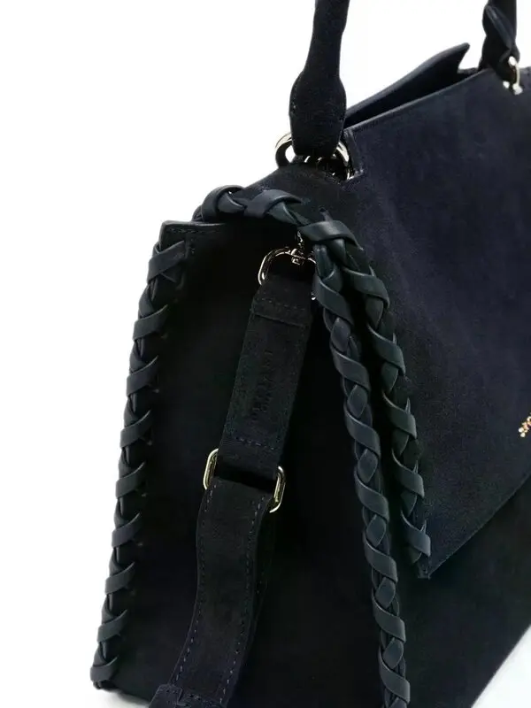 Orciani Braided-trim Suede Tote Bag