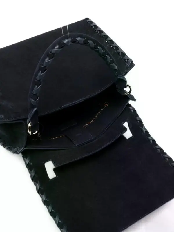 Orciani Braided-trim Suede Tote Bag