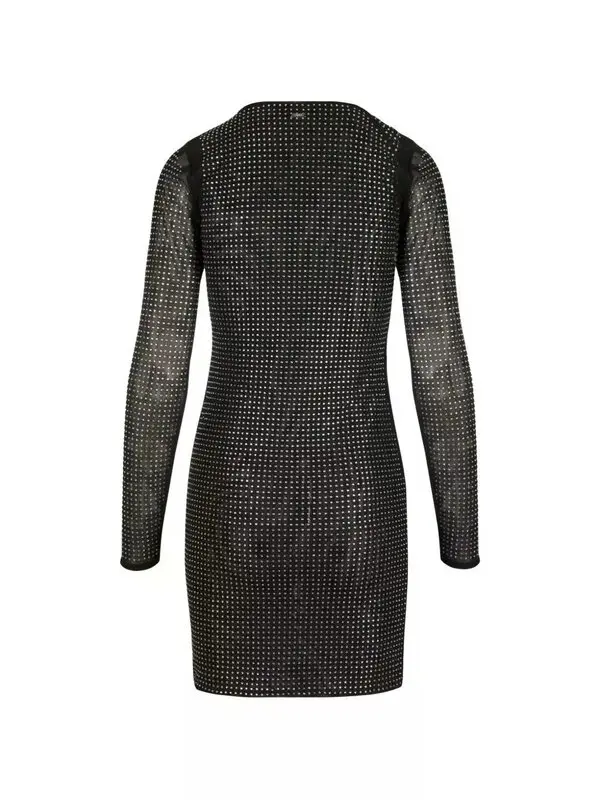 Dkny Stud-embellished Mesh Mini Dress