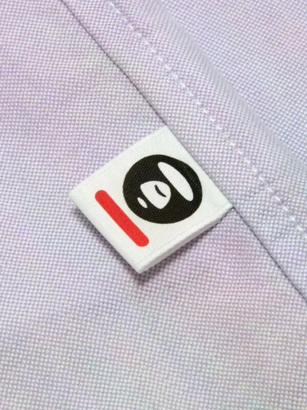 AAPE BY *A BATHING APE Moonface Logo-patch Button-down Shirt - Purple