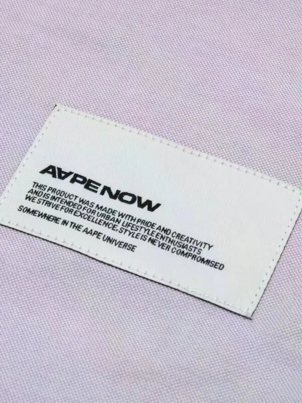 AAPE BY *A BATHING APE Moonface Logo-patch Button-down Shirt - Purple