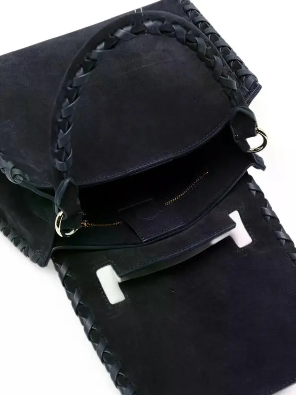 Orciani Braided-trim Suede Tote Bag