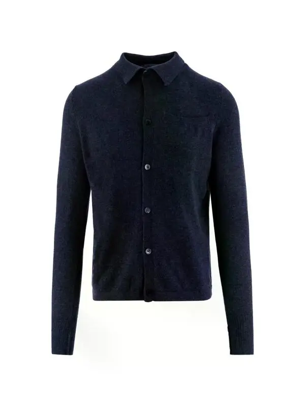OLIVER LATTUGHI Button-up Collared Cardigan - Blue