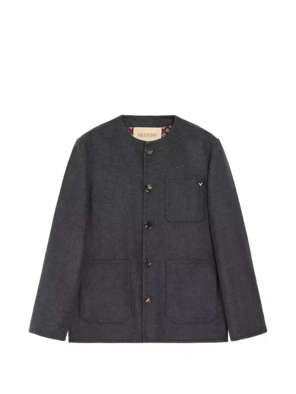 Valentino Garavani Vlogo Collarless Shirt