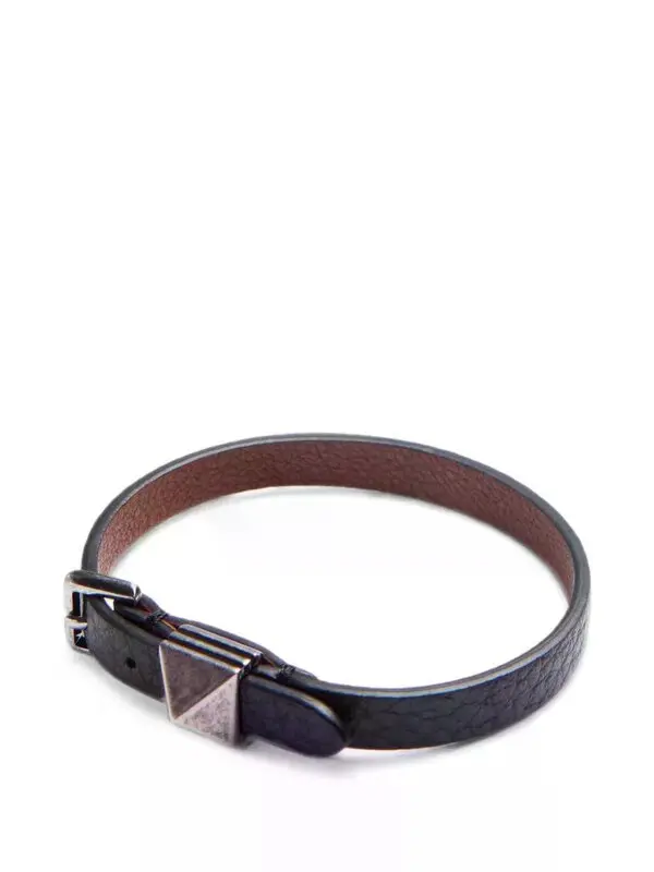Valentino Garavani Rockstud Leather Bracelet - Black
