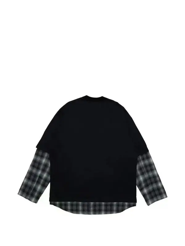 Comme Des Garçons Layered Check-print Sweater
