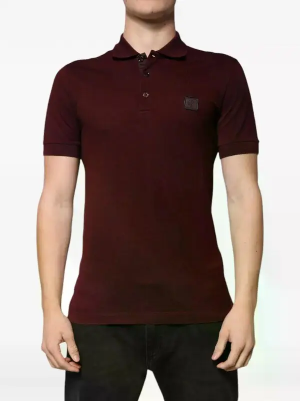 Dolce & Gabbana Leather-patch Cotton-piqué Polo Shirt