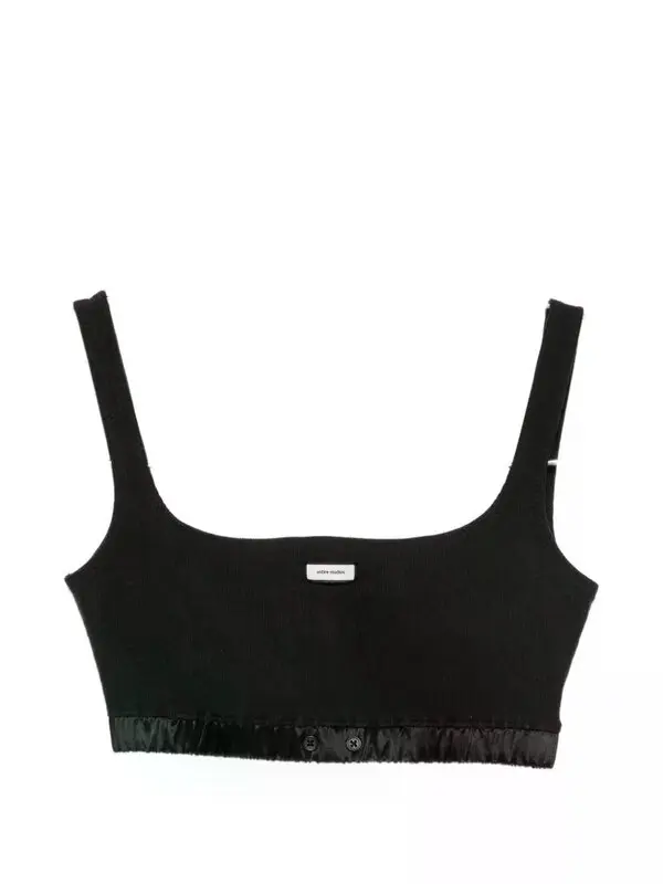 ENTIRE STUDIOS Logo-patch Cropped Top