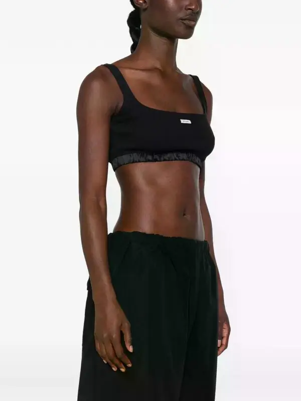 ENTIRE STUDIOS Logo-patch Cropped Top