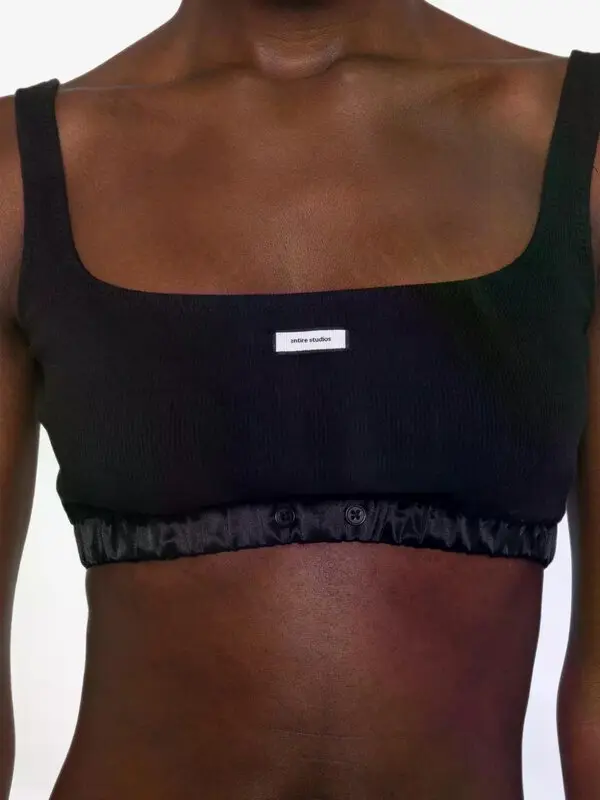 ENTIRE STUDIOS Logo-patch Cropped Top