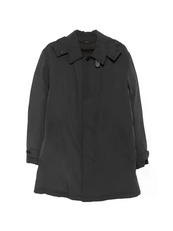 Brioni Hooded Button-up Coat