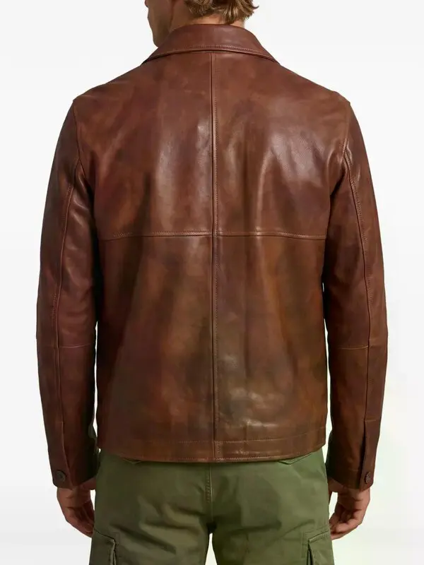 ARMA Steep Button-up Leather Jacket