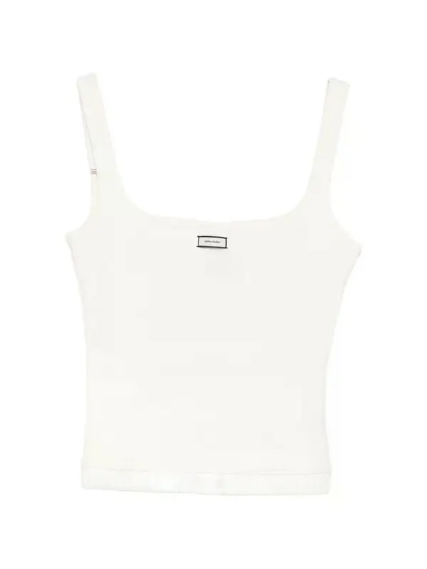 ENTIRE STUDIOS Logo-patch Top - Neutrals