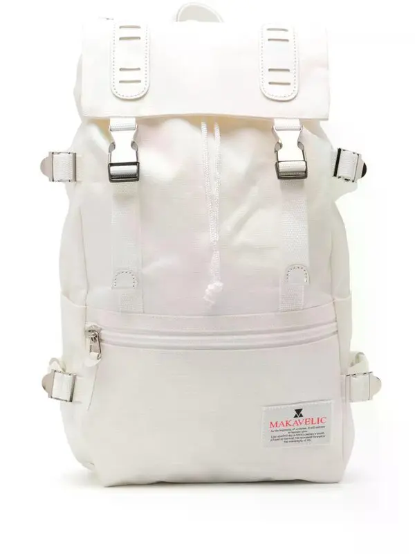 MAKAVELIC Logo-appliqué Buckled Backpack - White