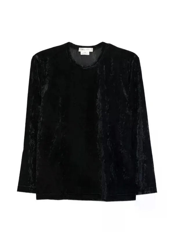 Comme Des Garçons Crinkled Long-sleeve T-shirt - Black