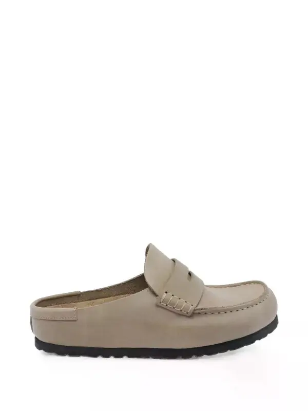 BIRKENSTOCK Naples Leather Mules - Neutrals