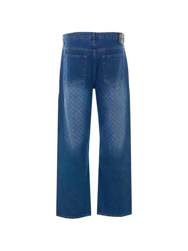 DAILY PAPER Monogram-pattern Wide-leg Jeans