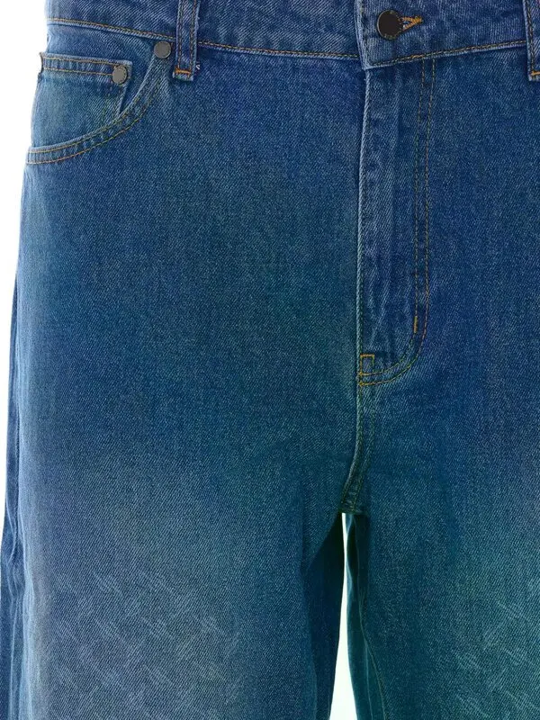 DAILY PAPER Monogram-pattern Wide-leg Jeans