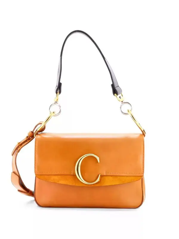 Chloé C Double Carry Bag Leather Small Crossbody Bag