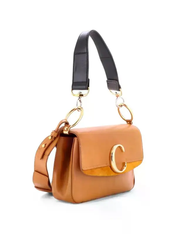 Chloé C Double Carry Bag Leather Small Crossbody Bag