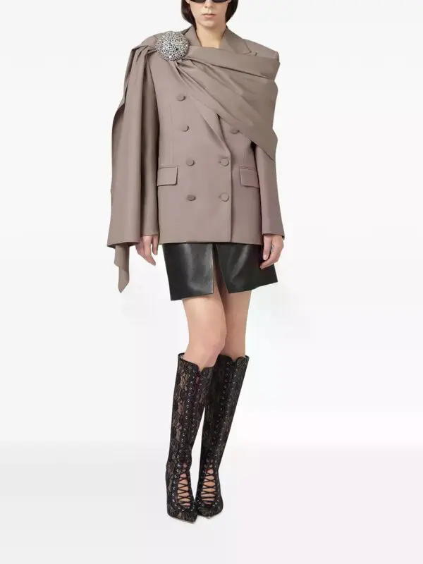 Giuseppe Di Morabito Crystal-embellished Draped Jacket