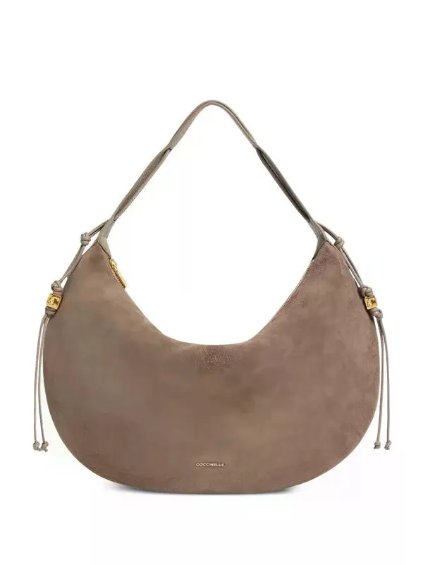COCCINELLE Large Thess Suede Shoulder Bag - Neutrals
