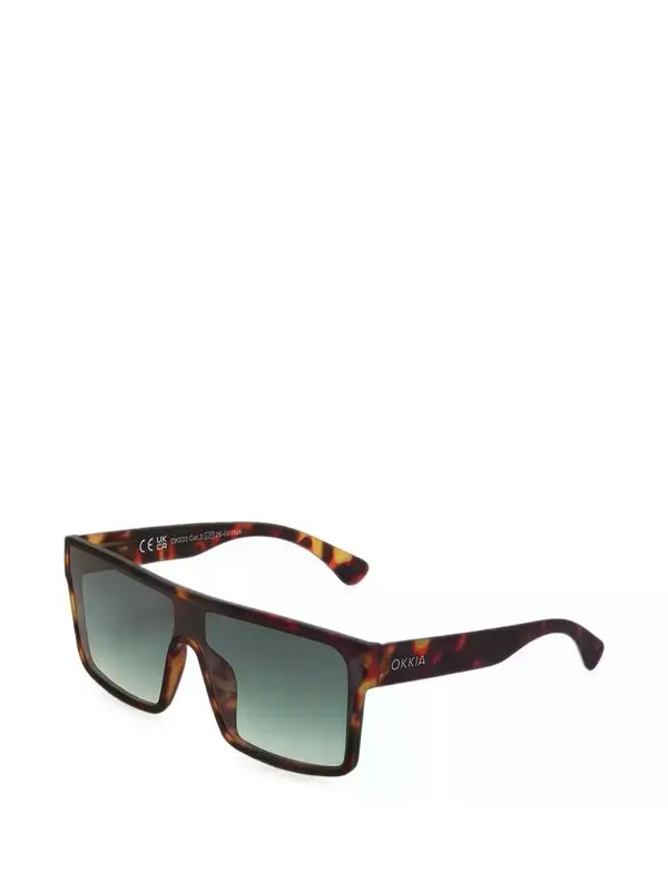 OKKIA Tokyo Tortoiseshell-effect Square-frame Sunglasses - Brown
