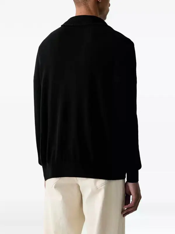Marc O'polo Zip-up Ribbed-trim Cardigan