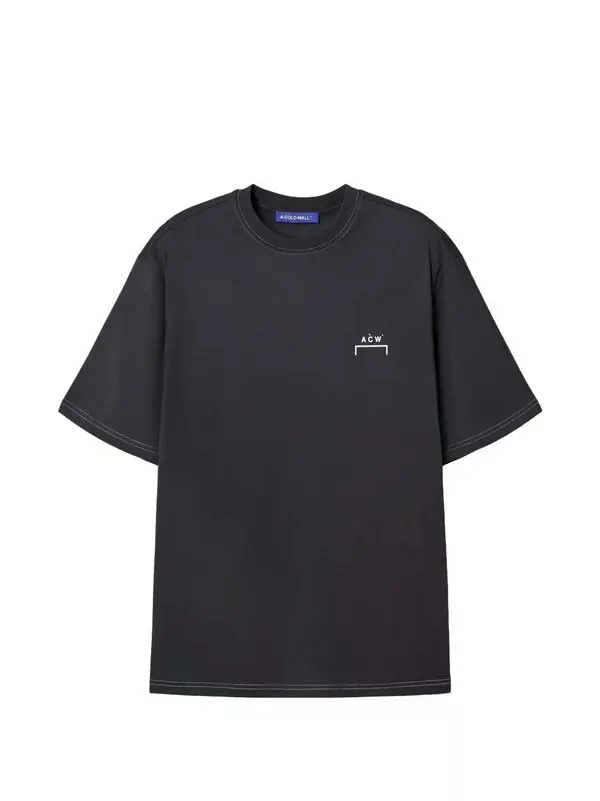 A-COLD-WALL* Logo-print Contrast-stitch T-shirt
