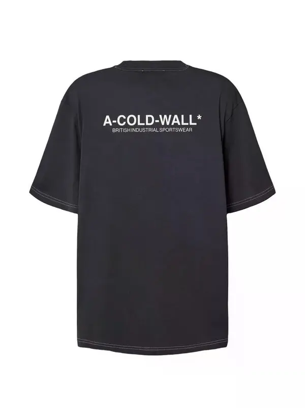 A-COLD-WALL* Logo-print Contrast-stitch T-shirt