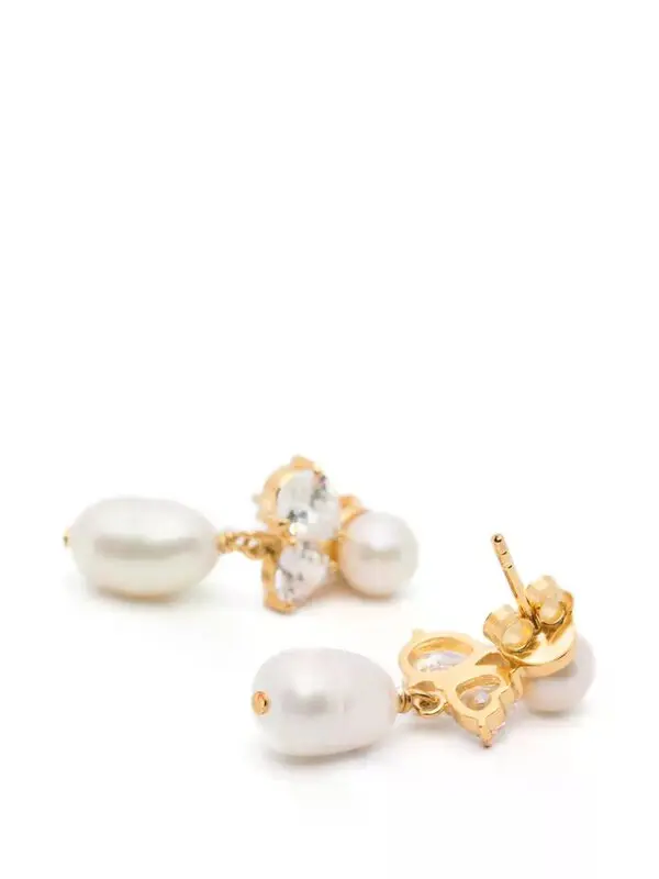 Completedworks Pearl And Zirconia Earrings